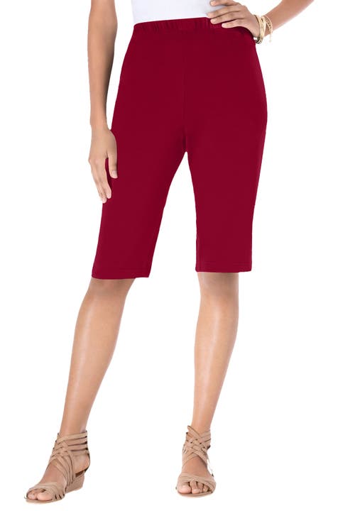 ROAMAN'S Roaman's Soft Knit Pull-On Bermuda Shorts